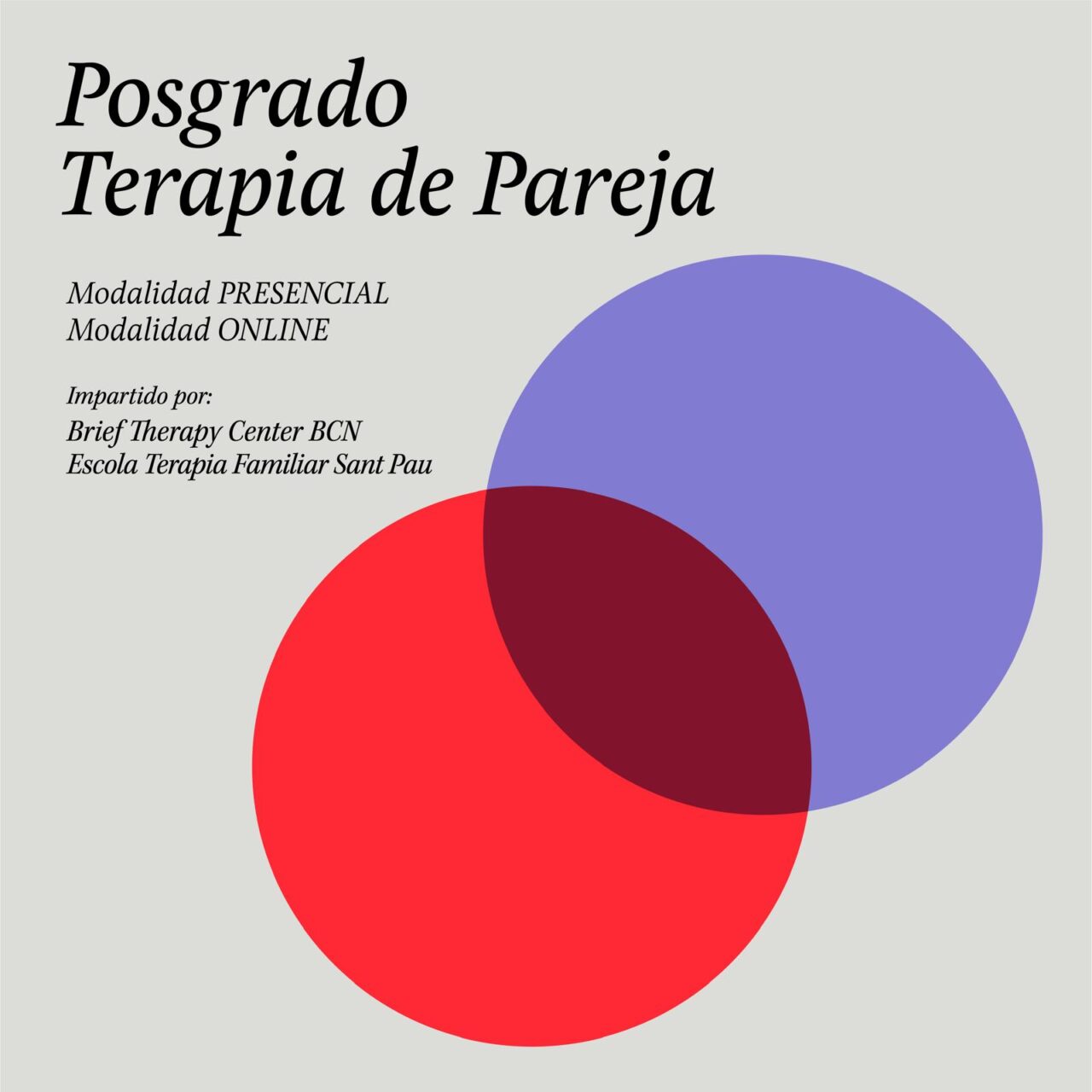 Posgrau en Teràpia de Parella | Brief Therapy Center Barcelona